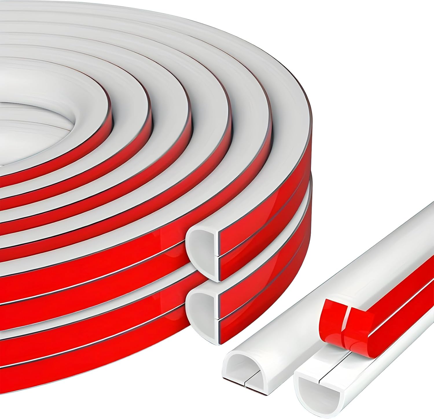 D Shape Cable Trunking Self Adhesive, White Cable Hiders for Wall ...