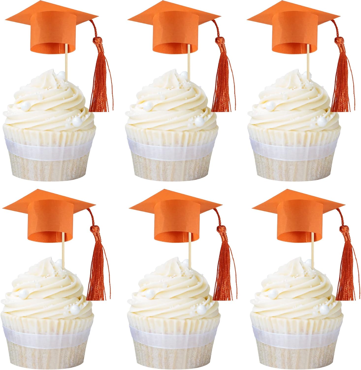 Amazon.com: Gyufise 24Pcs 3D 2024 Graduation Cap Cupcake Toppers DIY ...