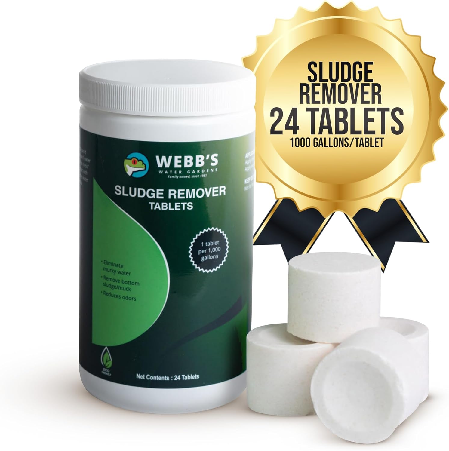 Amazon.com : Pond Muck and Sludge Remover Tablets- 24 Tablets - Safe ...