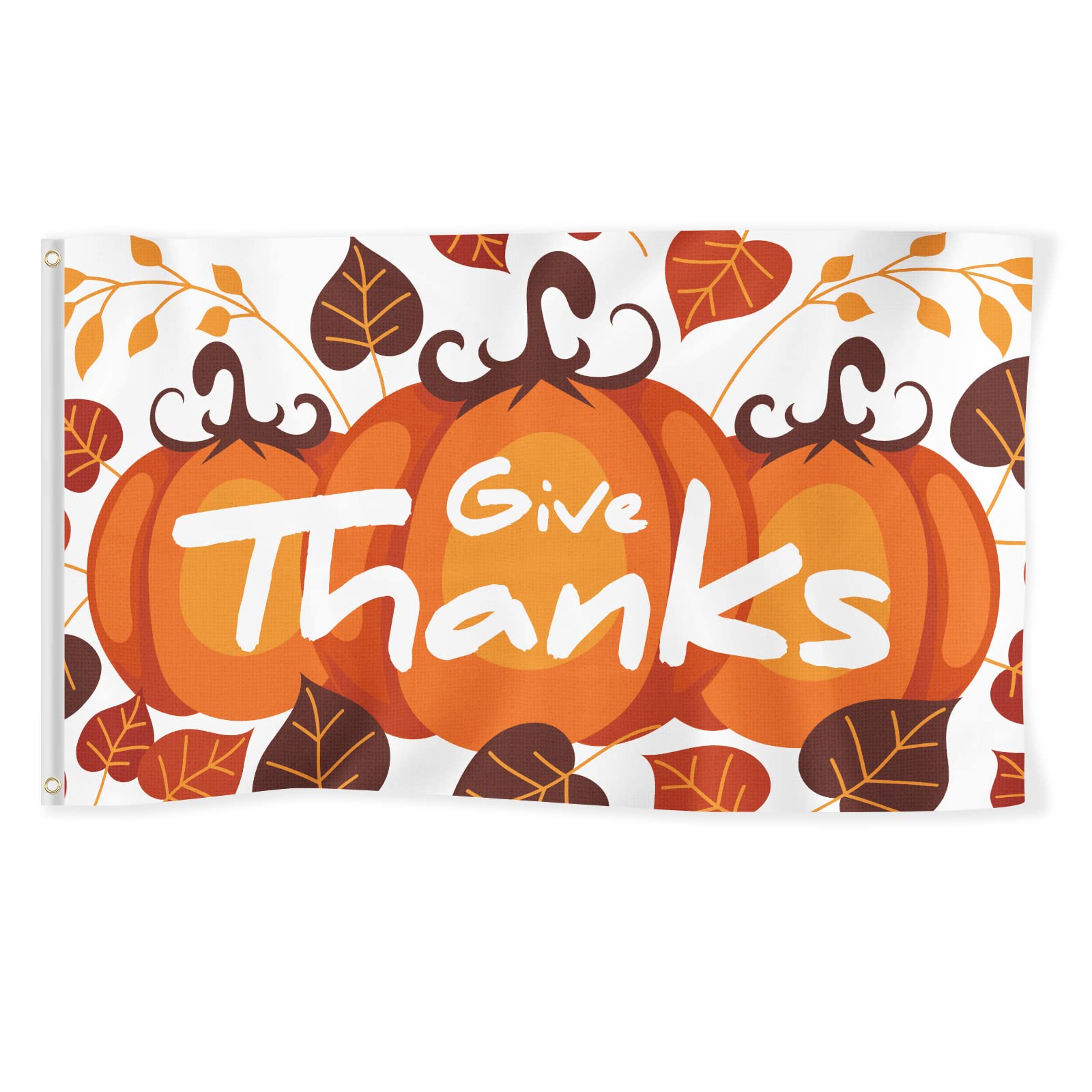 Snapklik.com : Give Thanks Flag 3x5 Ft Banner Thanksgiving Banner Yard ...