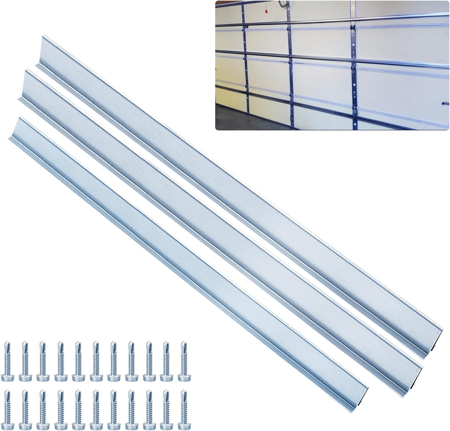 ZUIWAN 1 Set of 8FT Garage Door Strut Support Brace,8' Reinforcement ...