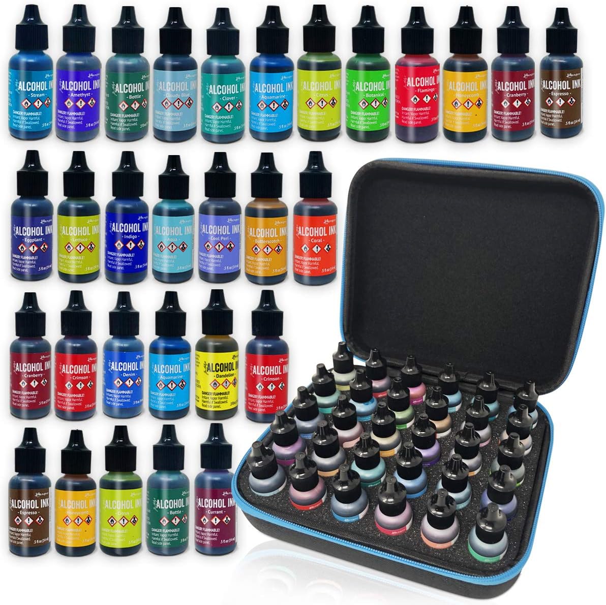 Amazon.com : Tim Holtz Adirondack Alcohol Inks - 7 Packages - 21 Ink ...