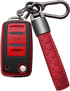 Amazon.com: Kespevn for VW Volkswagen Key Fob Cover 3 Button with ...
