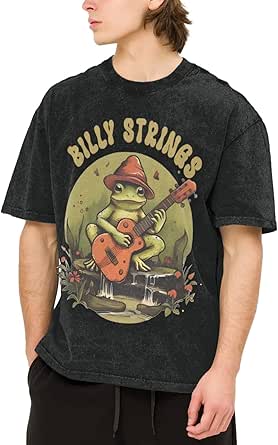 Men's Billy Music Strings T Shirts Vintage Oversized Short Sleeve T ...