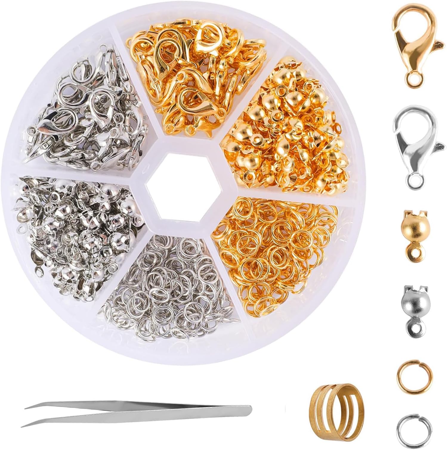 TOAOB Jewelry Making Chains Kit 39 Feet Silver Plated 3x2mm Link Cable ...