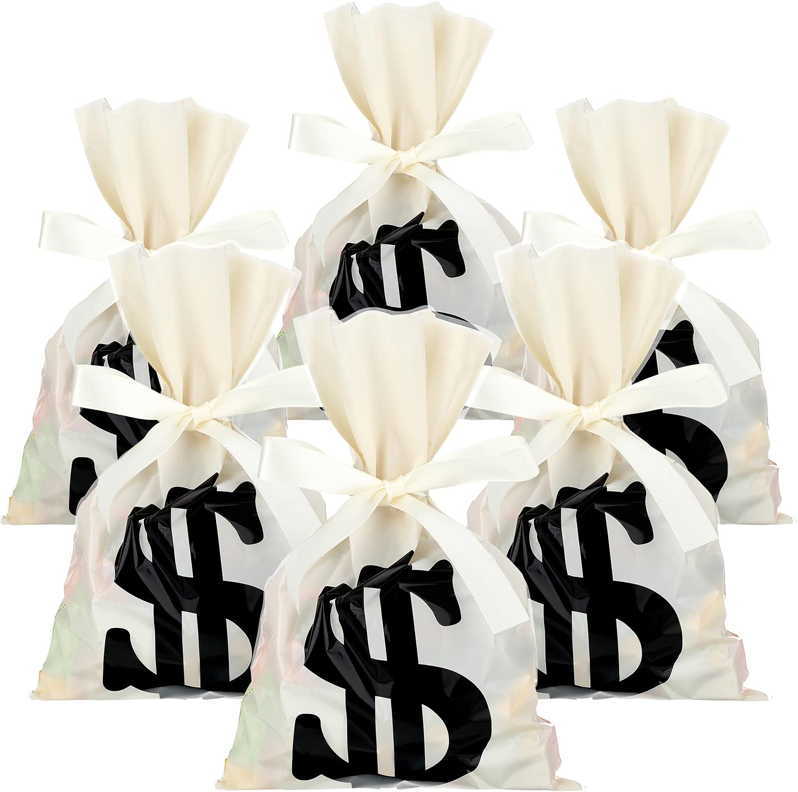 Amazon.com: Shihanee 12 Pcs 9 x 6.3 Inches Canvas Money Bag with ...