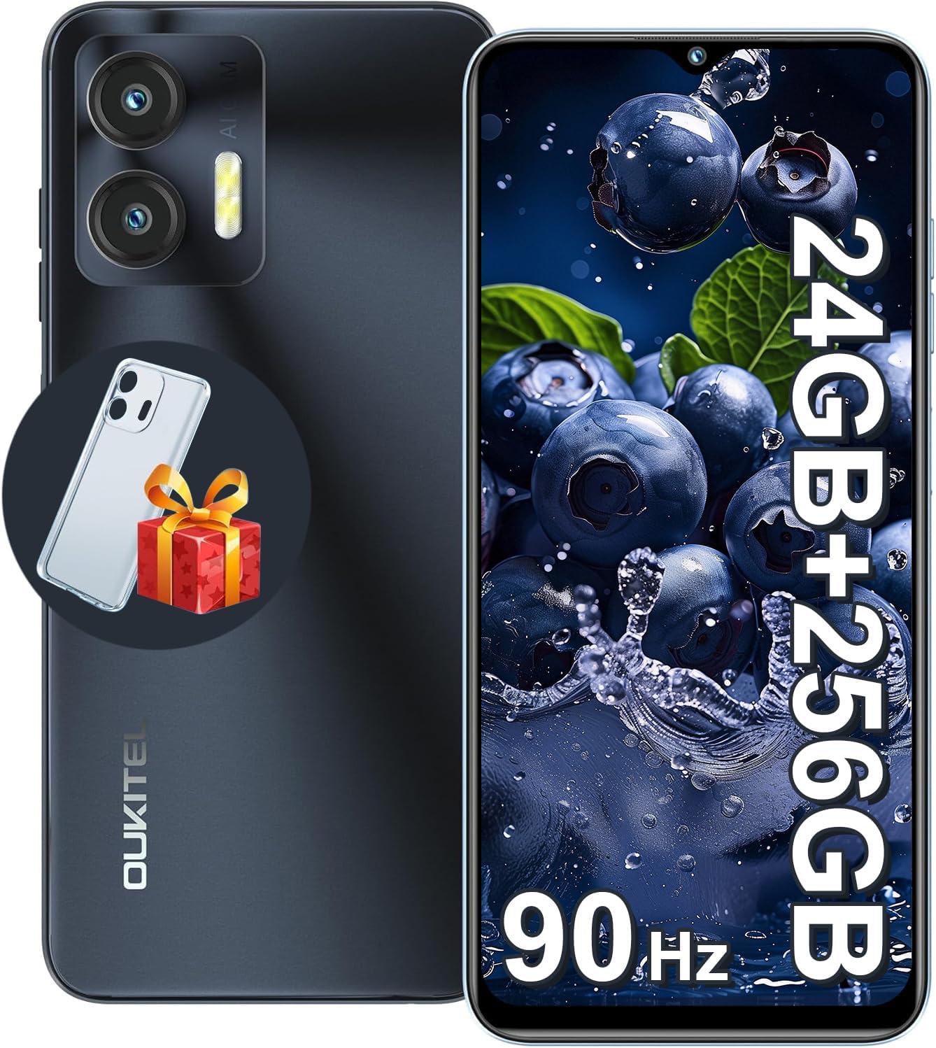 OUKITEL C36 Smartphone, Unlocked Cell Phone Canada, Android 14 Phone, 16GB+256GB/TF 2TB ...