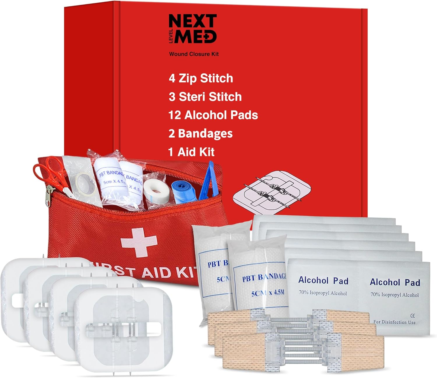 Amazon.com: NEXT LEVEL MED Zip-Stitch Wounds & Cuts Closure Kit ...