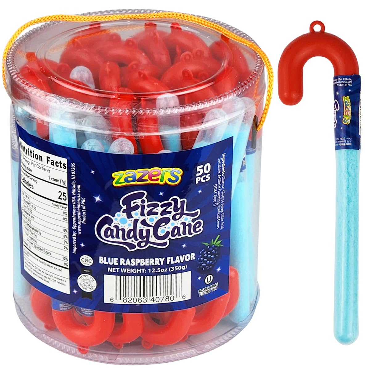 Snapklik.com : 50 Christmas Fizzy Candy Cane, 50 Pack Of Blue Raspberry ...