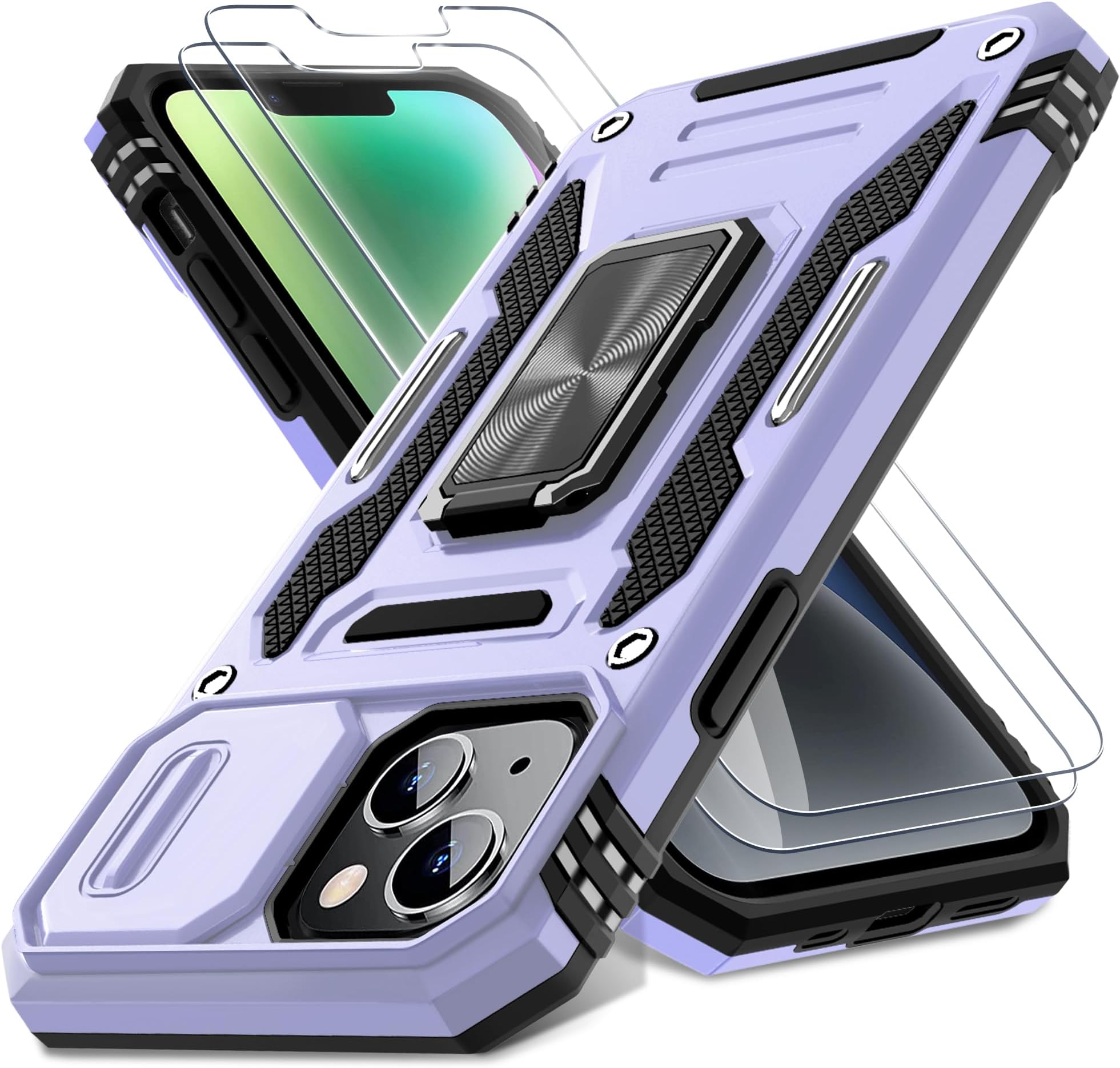 Amazon.com: DEERLAMN Case for iPhone 13/iPhone 14 6.1-Inch with Slide ...