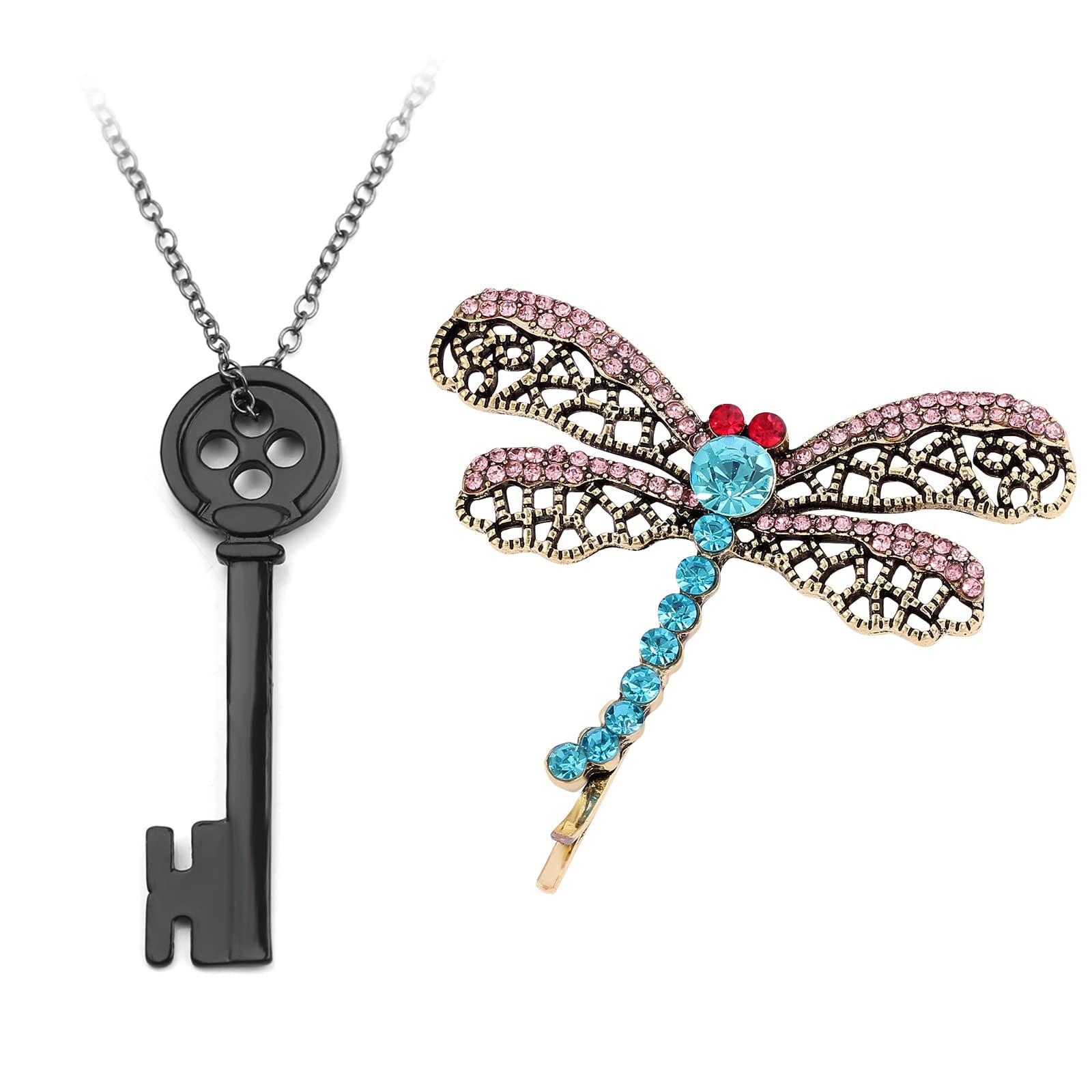 Snapklik.com : Coraline Necklace Dragonfly Hairpin Set - Adjustable ...