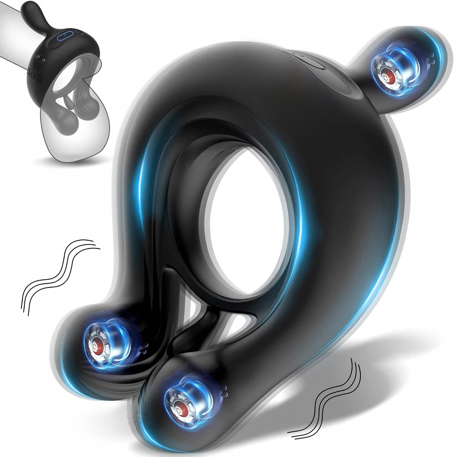 Amazon.com: Vibrating Cock Ring,Fentinos Couple Vibrator with 9 ...