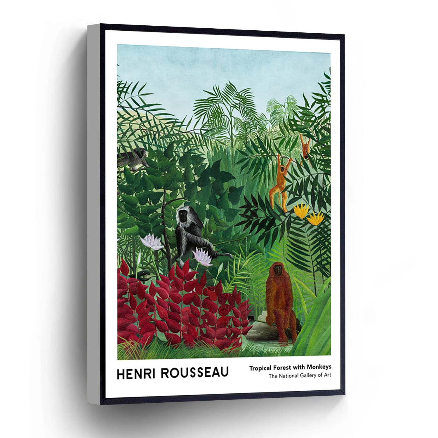 Henri Rousseau Tropical Forest With Monkeys