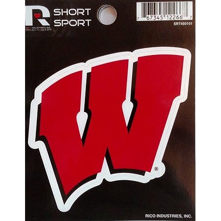 Amazon.com: Wisconsin Badgers NCAA Vinyl Sticker Decal 4"x5" Car Truck ...
