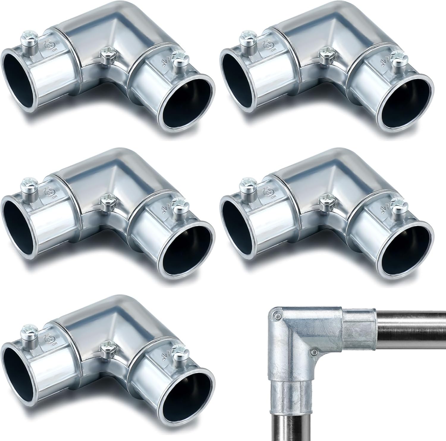Gisafai 5 Pcs EMT Conduit Fittings Inside Corner Pull Elbow, EMT to EMT ...