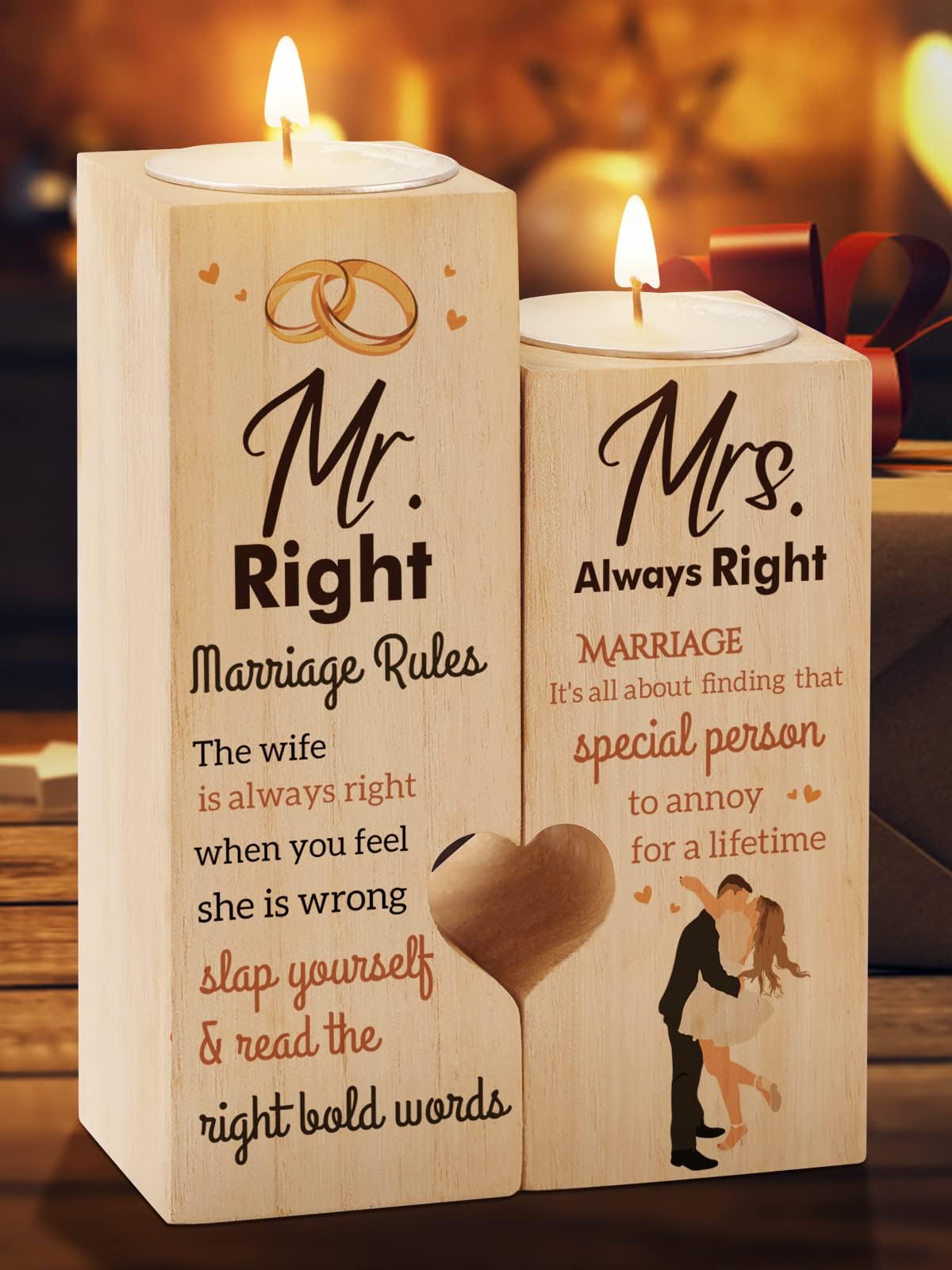 Valentines Gifts for Him & Her - Penguin Candlestick Anniversary ...