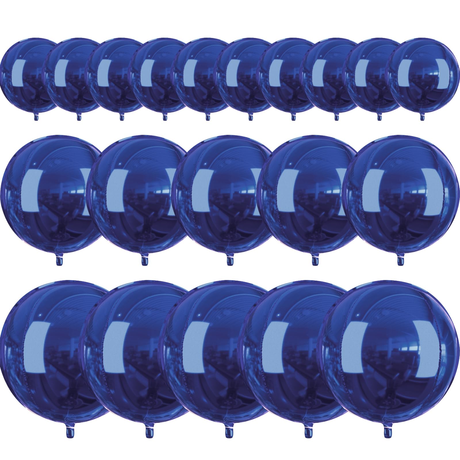 Amazon.com: PartyWoo Navy Blue Foil Balloons, 20 pcs Round Foil ...