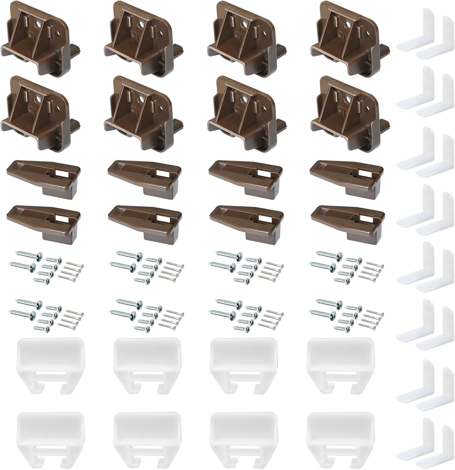 8 Pack 7321 Drawer Track Guide and Glides - Replacement Furniture Parts ...