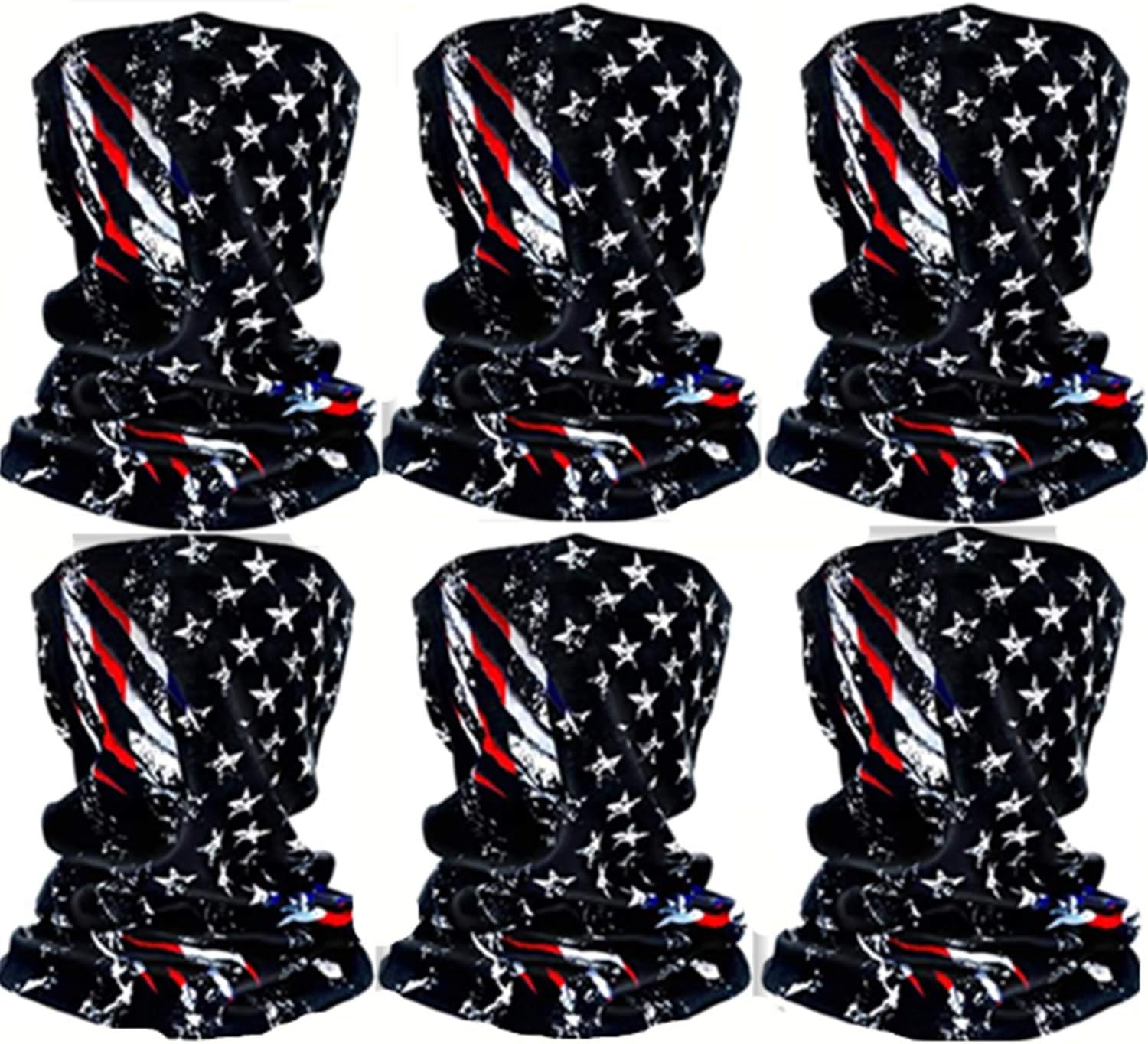 Amazon.com: SATINIOR 6 Pieces American Flag Face Cover Seamless Outdoor ...
