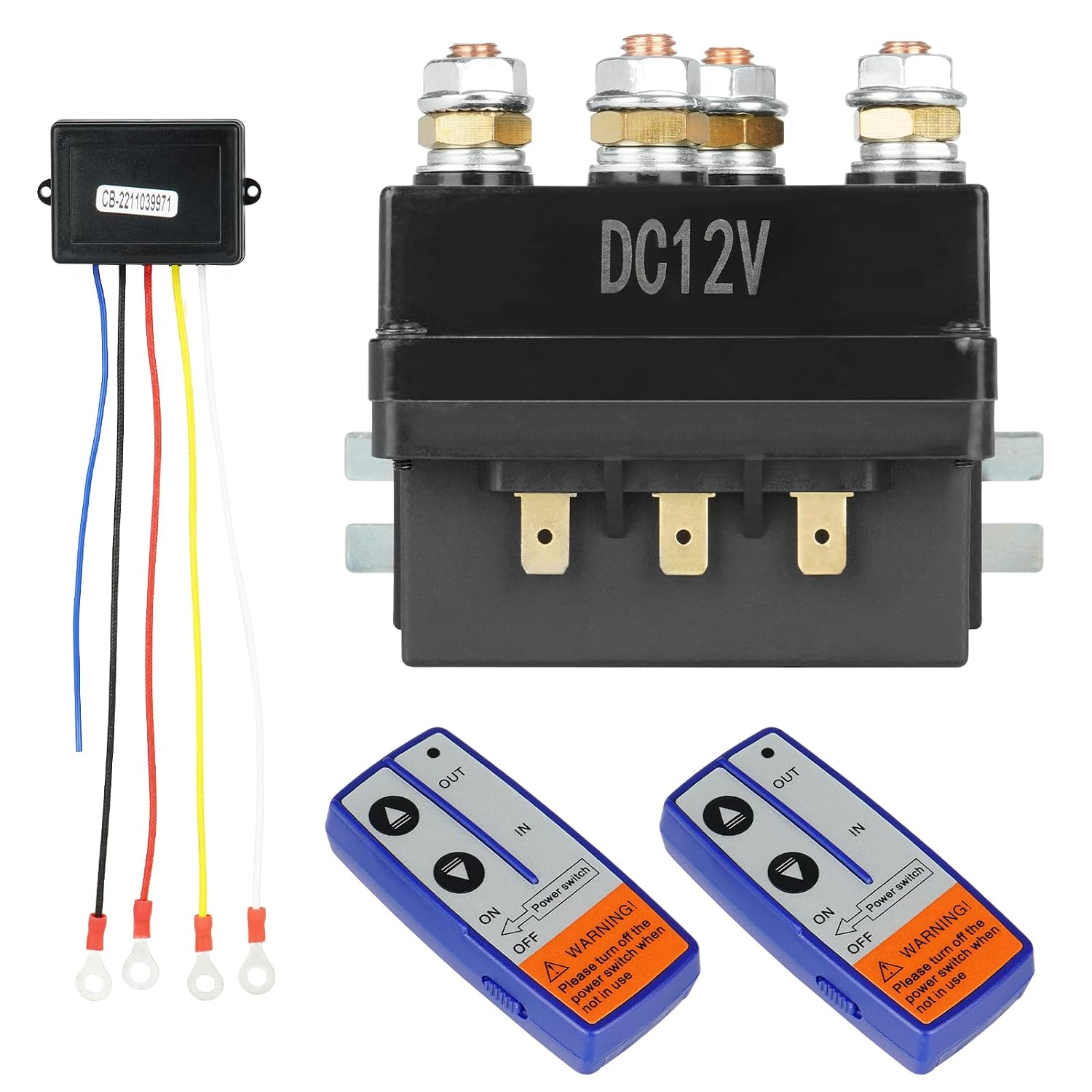 Contactor de relé solenoide de cabrestante de 12 V 500 A con kit de ...