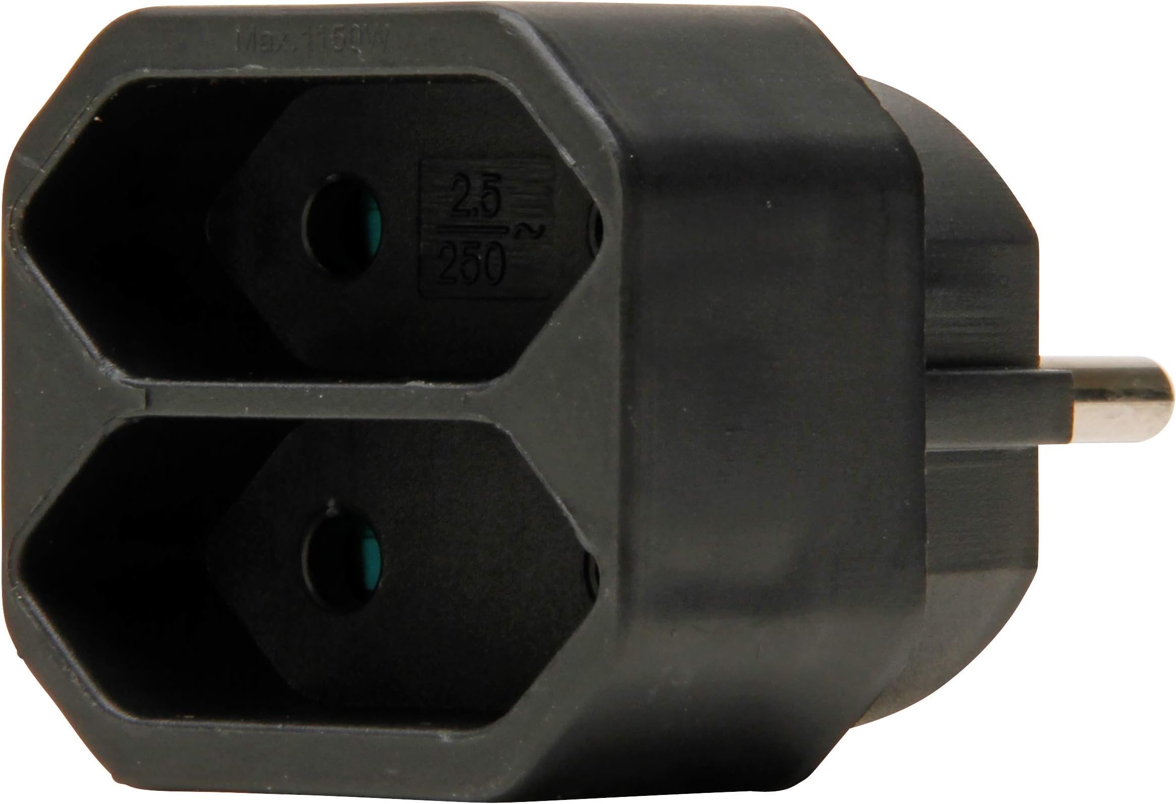 HEITECH 2 Fach Steckdosenadapter - TÜV geprüfte Mehrfachsteckdose ohne ...