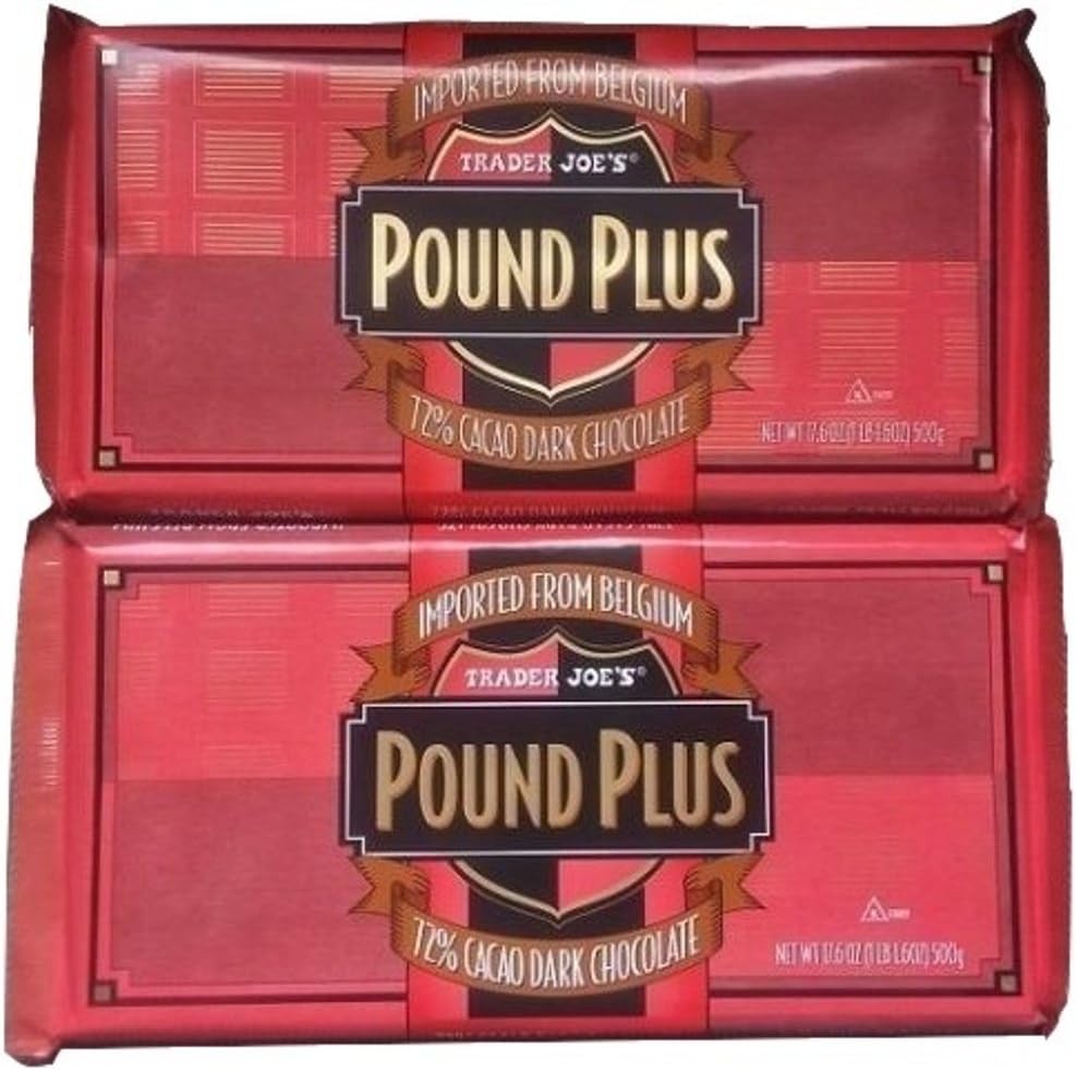 Amazon.com : Trader Joe's Pound Plus 72% Dark Chocolate 17.6 oz ...