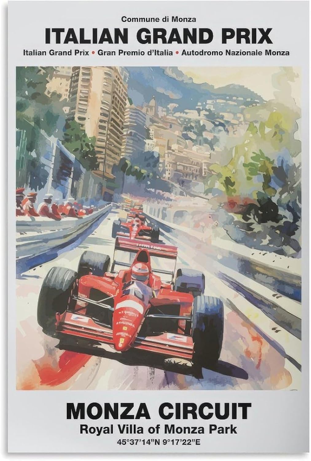 Amazon.com: Car Poster Monaco F1 Posters Prints Vintage Retro Racing ...