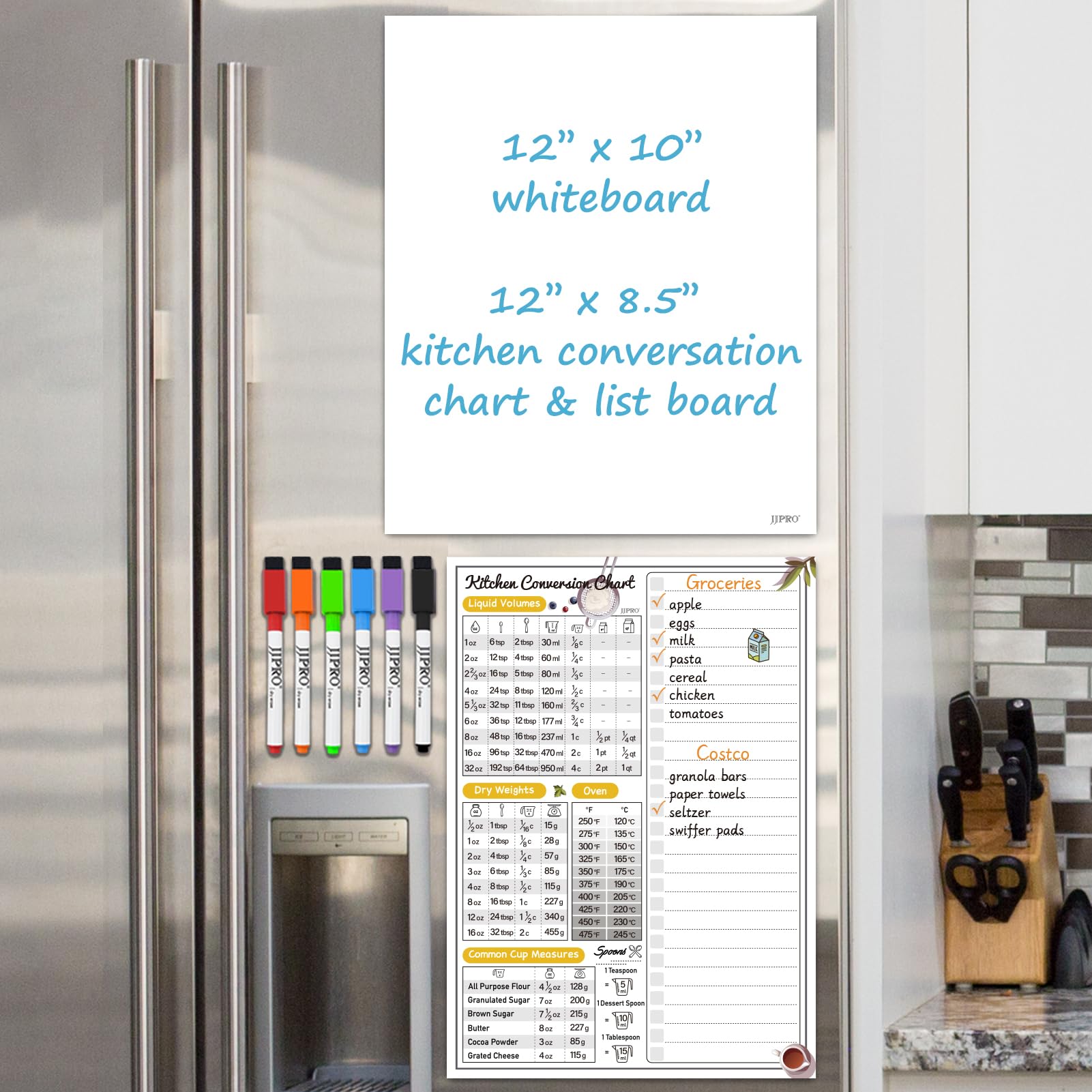 Snapklik.com : JJPRO Magnetic Whiteboard For Fridge And Kitchen ...