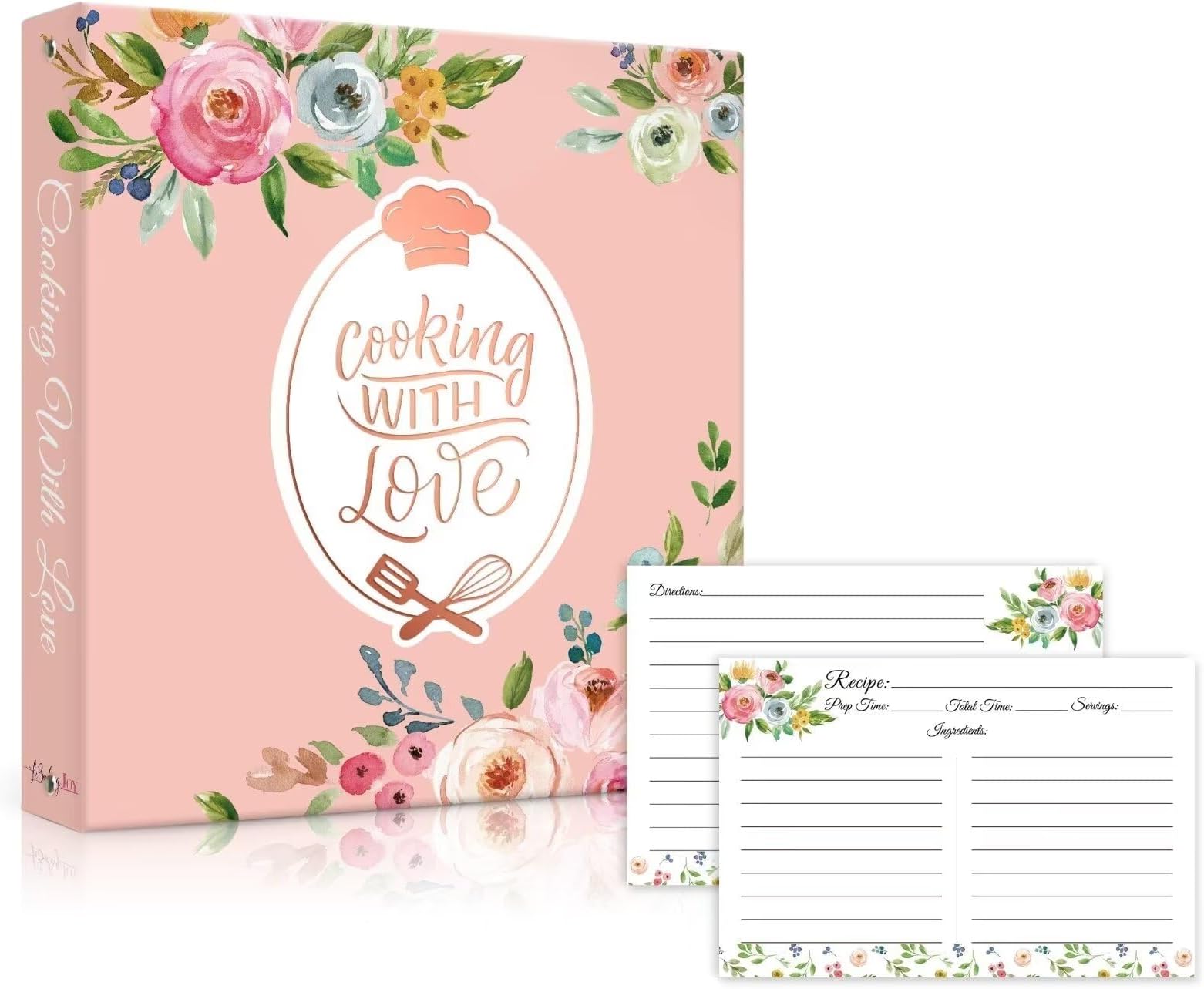 Amazon.com: Recipe Binder 8.5x11 3 Ring, Blank Recipe Book to Write in ...