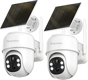 Amazon.com : Septekon 360°PTZ Security Cameras Wireless Outdoor 2 Pack ...