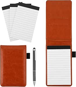 Amazon.com: Grevosea 5 Pieces Mini Notepad Holder Set, Pocket Notepad ...