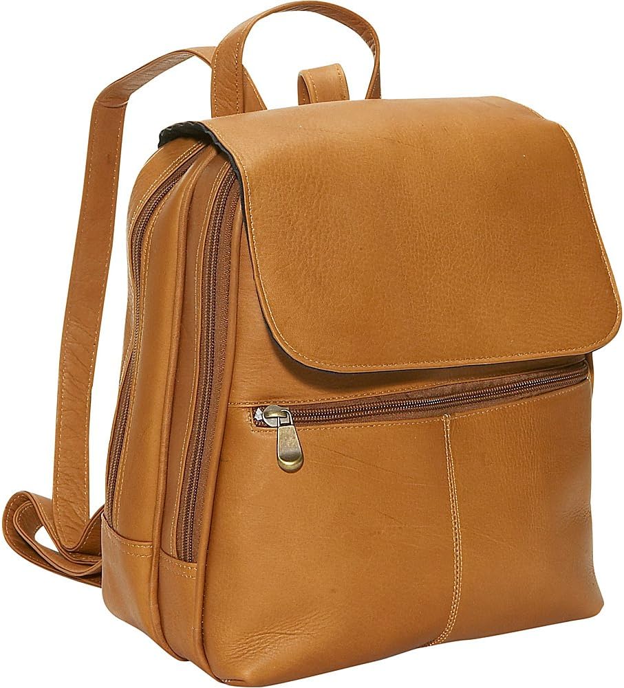 Amazon.com | David King & Co. Women's Organizer Backpack, Tan, One Size ...