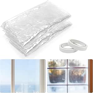 Amazon.com: Window Insulation Kit,2pack 47'' x 63'' Window Plastic for ...