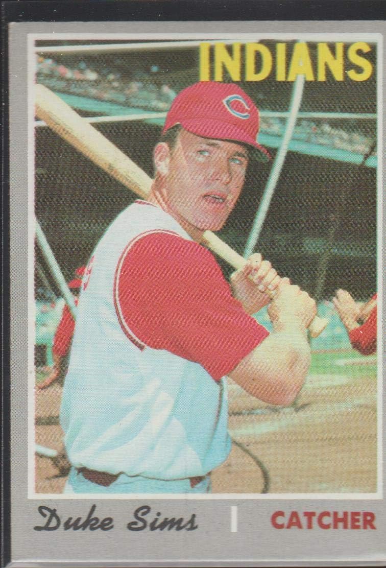 Amazon.com: 1970 Topps Duke Sims Indians Baseball Card #275 ...