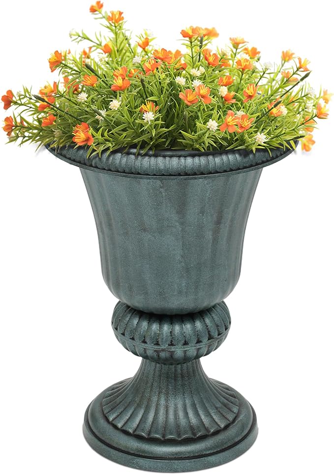 Amazon.com : MoNiBloom 20-Inch Plastic Urn Planter Vase for Outdoor ...