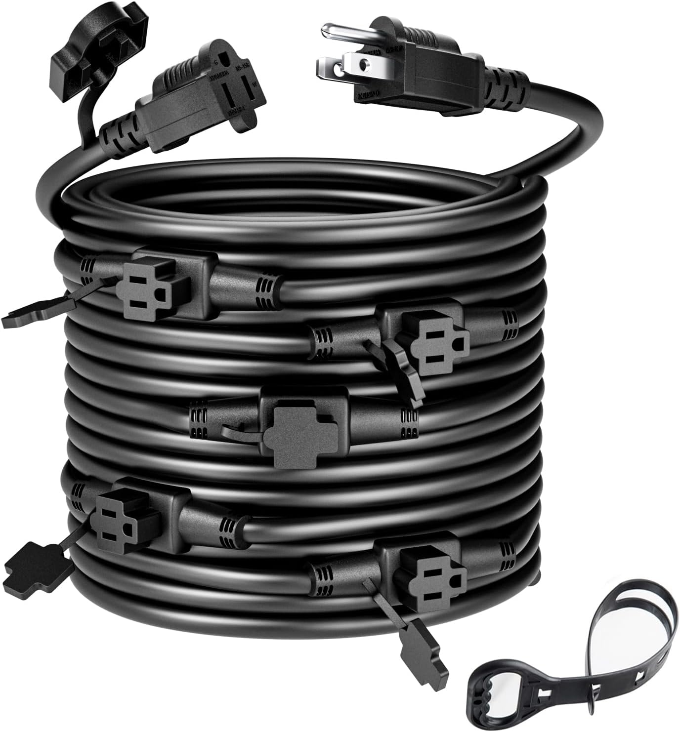 Amazon.com: 20FT 14 Gauge Multi-Outlet Extension Cord, 4 Evenly Spaced ...