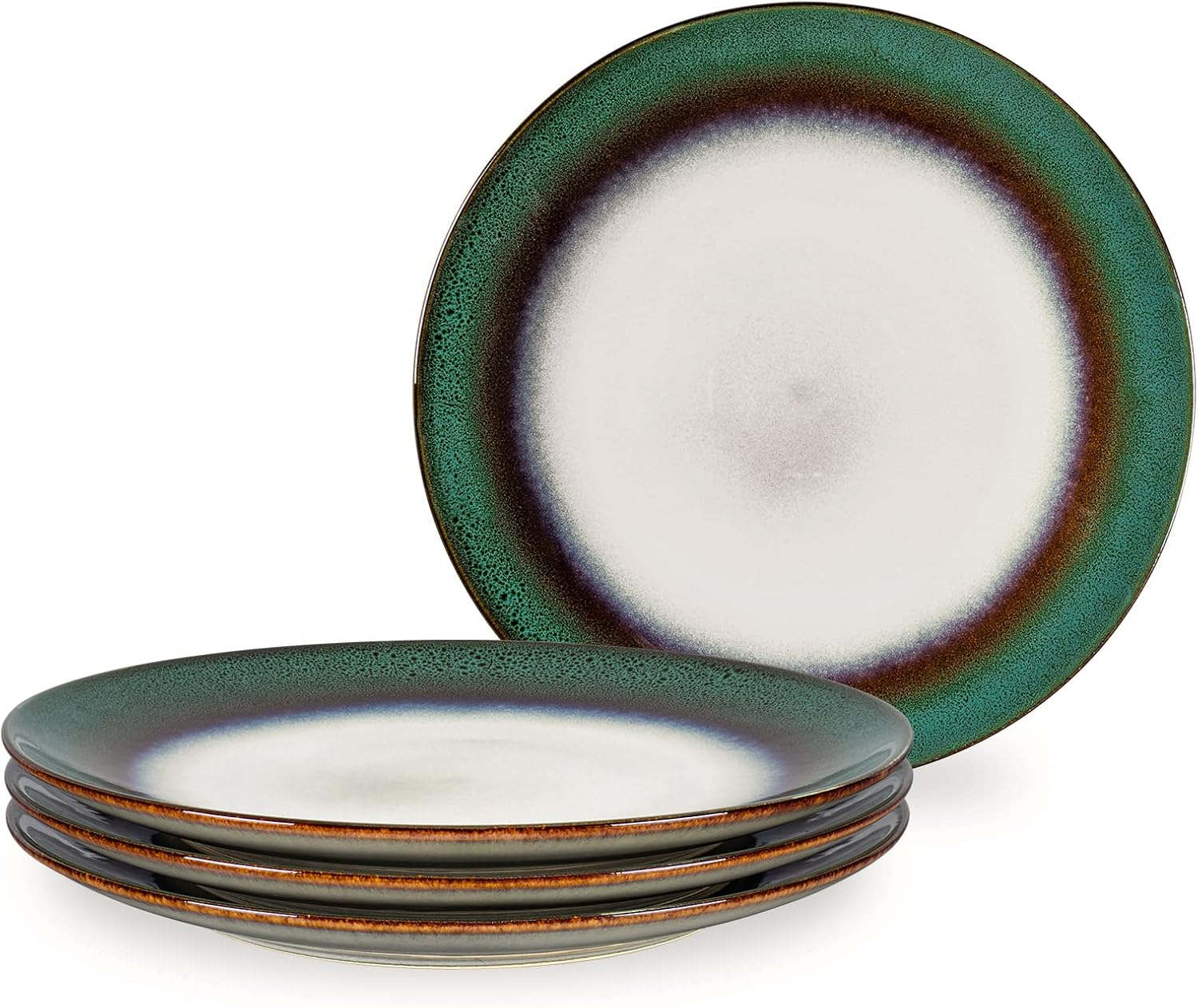 Henten Home Dinner Plate Set of 4, Stoneware Vintage Look Dinnerware ...