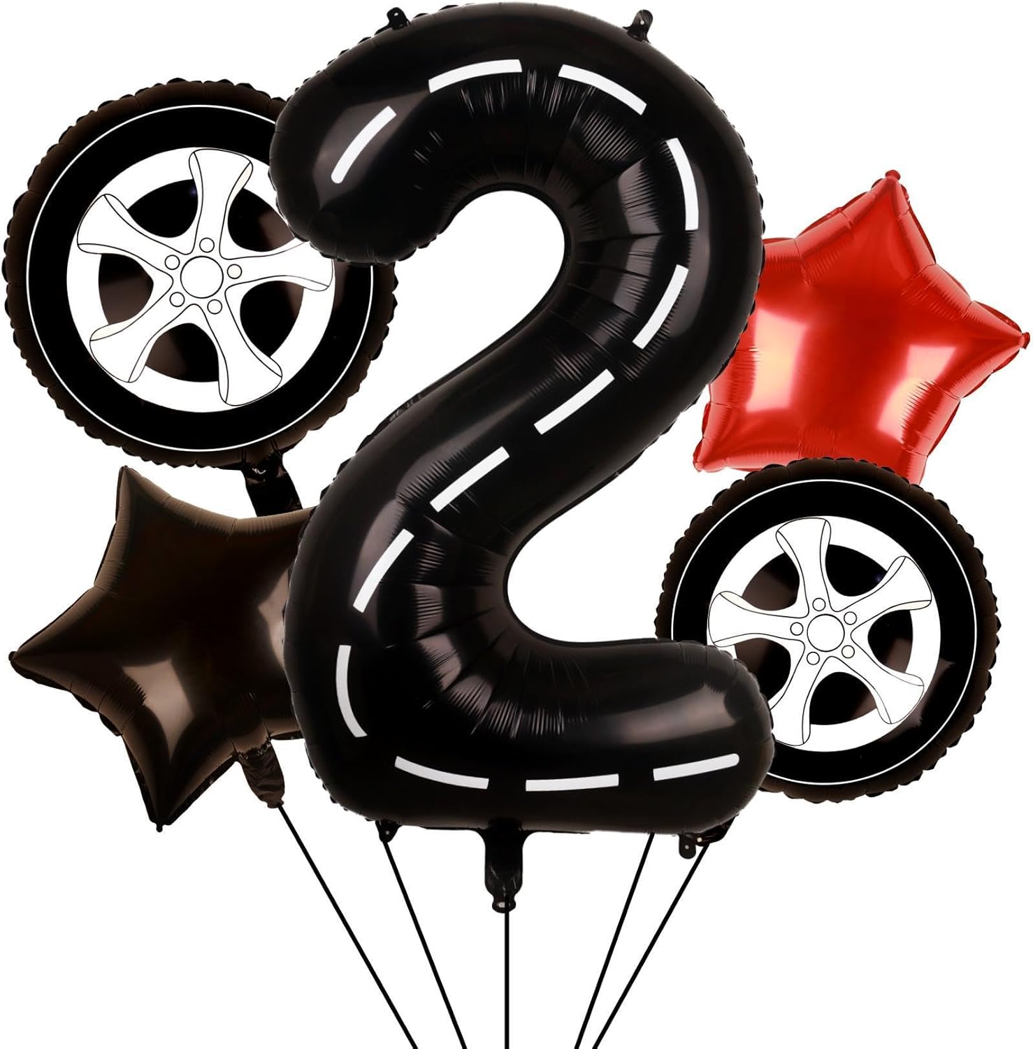 Amazon.com: Race Car Balloons Wheel Tire Balloons 2nd Birthday Party ...