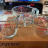 Amazon.com: Pyrex 3 Piece Measuring Cup Set, Includes 1, 2, and 4 ...