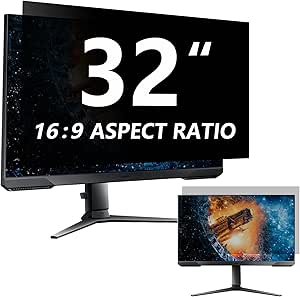 Amazon.com: Halloive 32 Inch 16:9 Computer Privacy Screen Filter ...