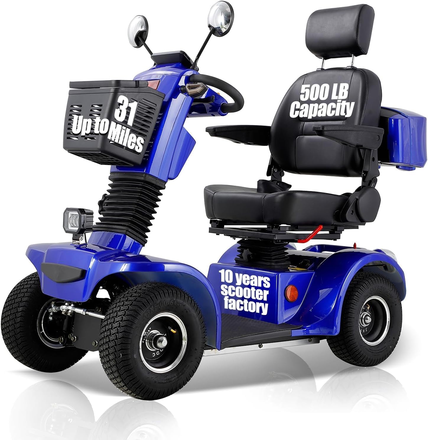 Amazon.com: CreekT Heavy-Duty Mobility Scooters for Seniors All Terrain 500 lb Capacity Heavy ...