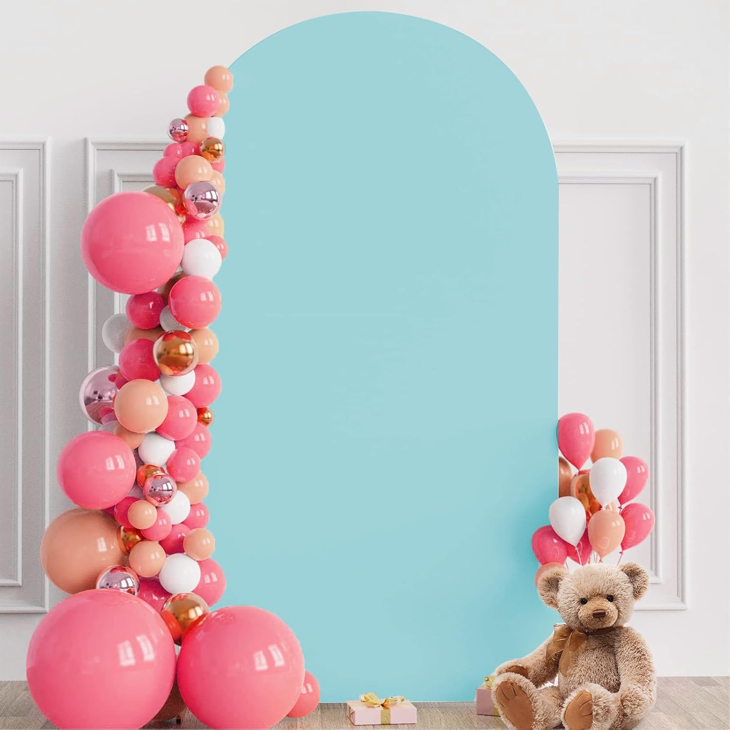 Amazon.com : OldPAPA Wedding Arch Cover 7.2FT Spandex Fitting Arch ...