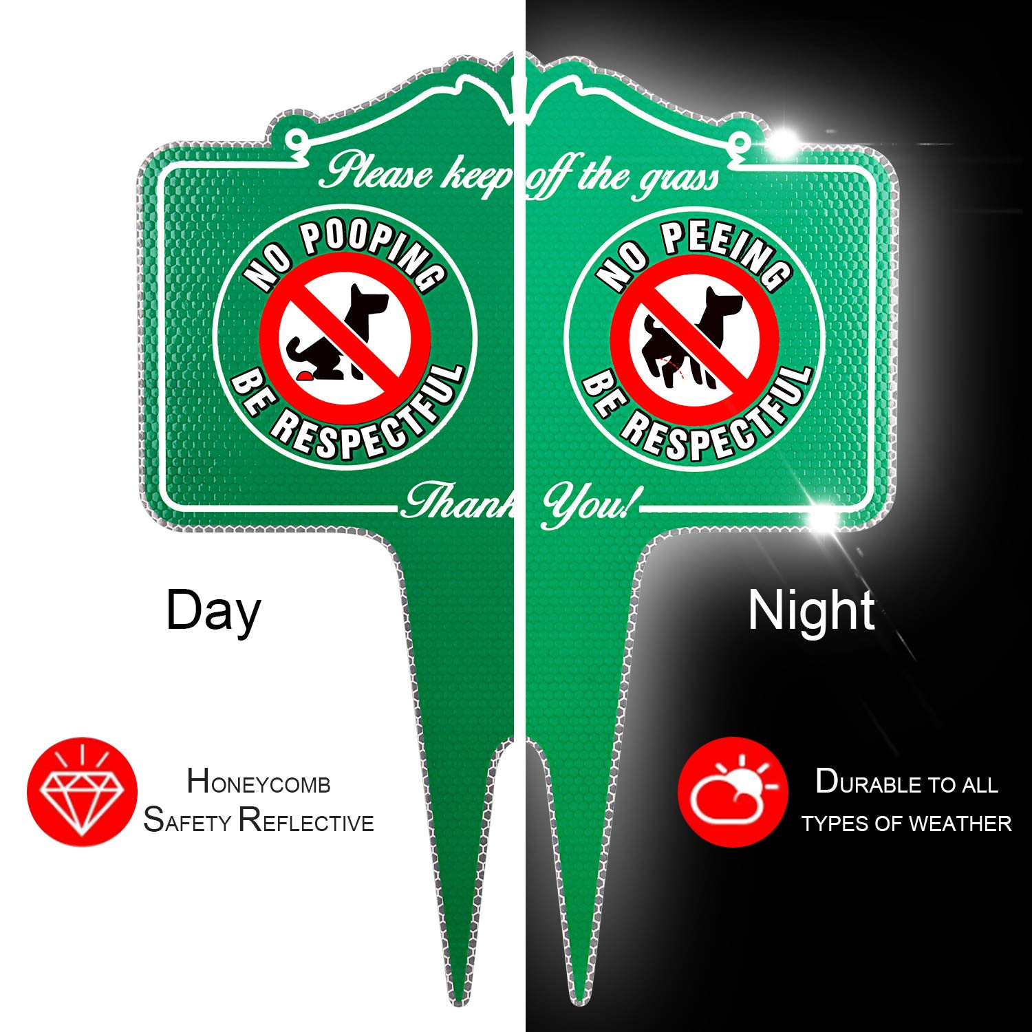 HISVISION No Peeing/Pooping Dog Sign, Stop Dogs from Pooping and Peeing ...