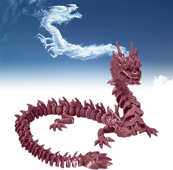 Amazon.com: ALVBELLS 3D Printed Dragon Toys Action Figures with Movable ...