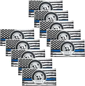 Amazon.com - Thin Blue Line Sticker, Code 4 Sticker Police Support ...