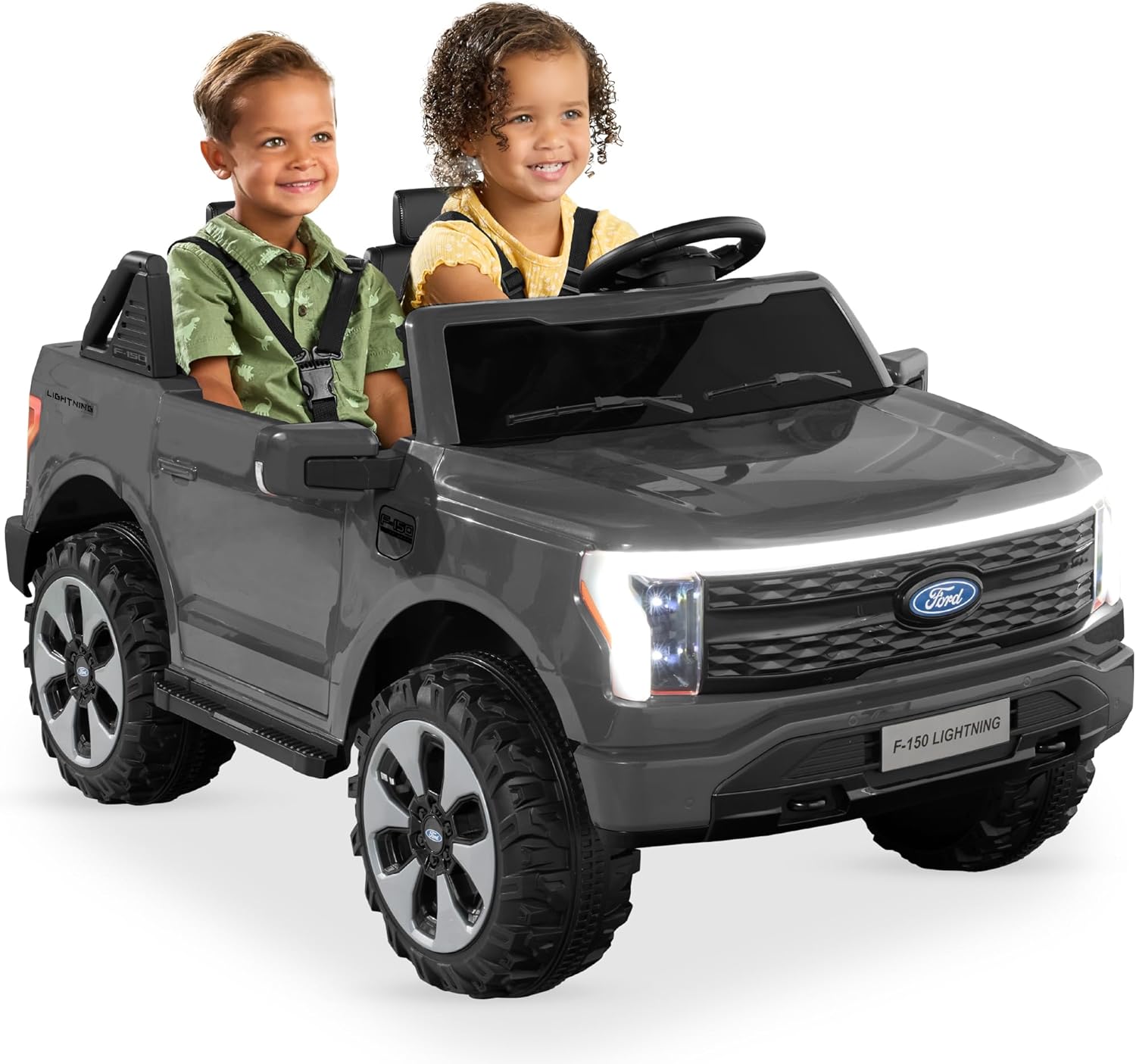 Brandclub - Best Choice Products Licensed Ford F-150 Lightning Truck Kids 24V 2-Seater Electric ...