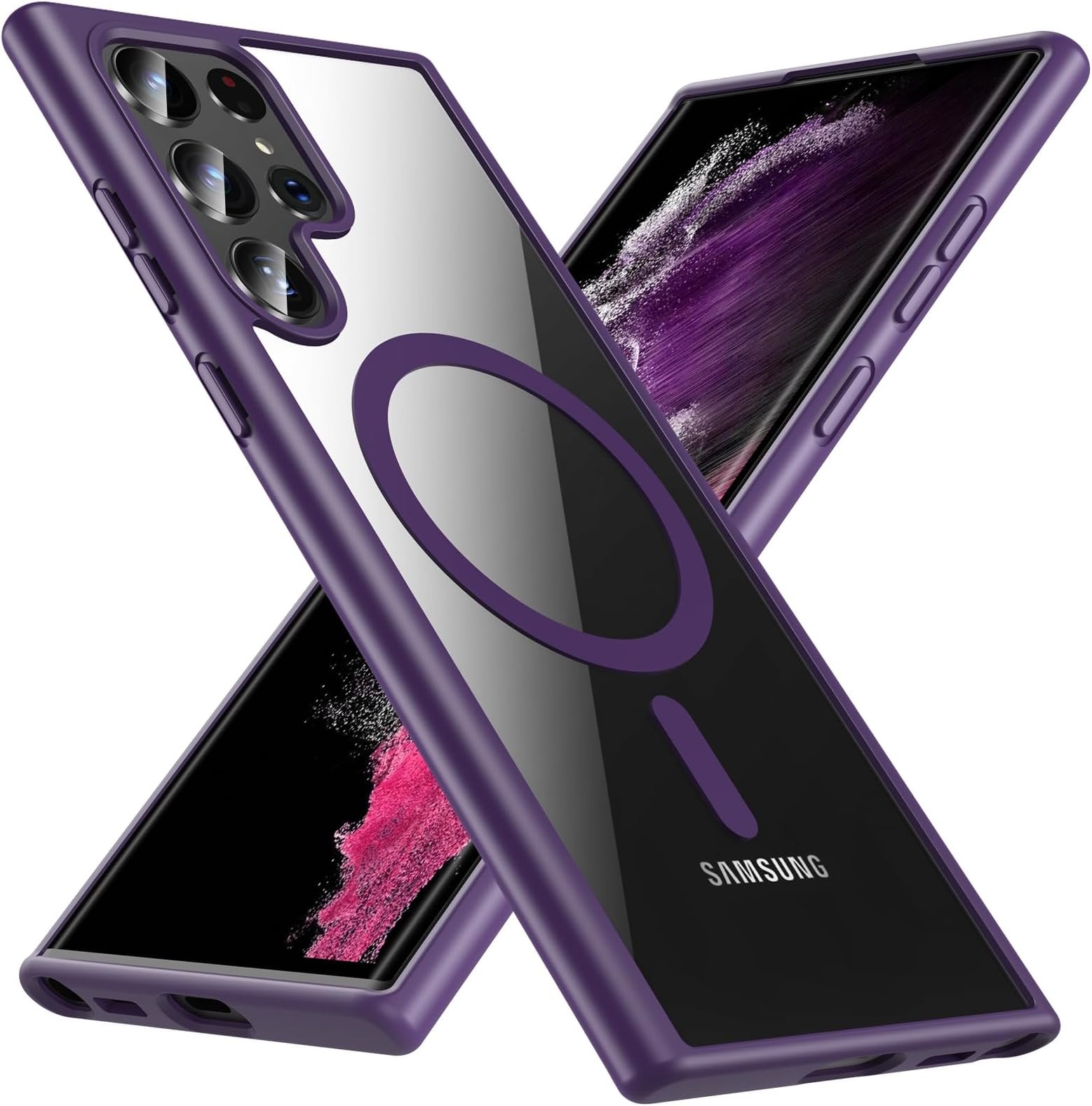 Amazon.com: Hensinple for Samsung Galaxy S22 Ultra Case Magnetic ...