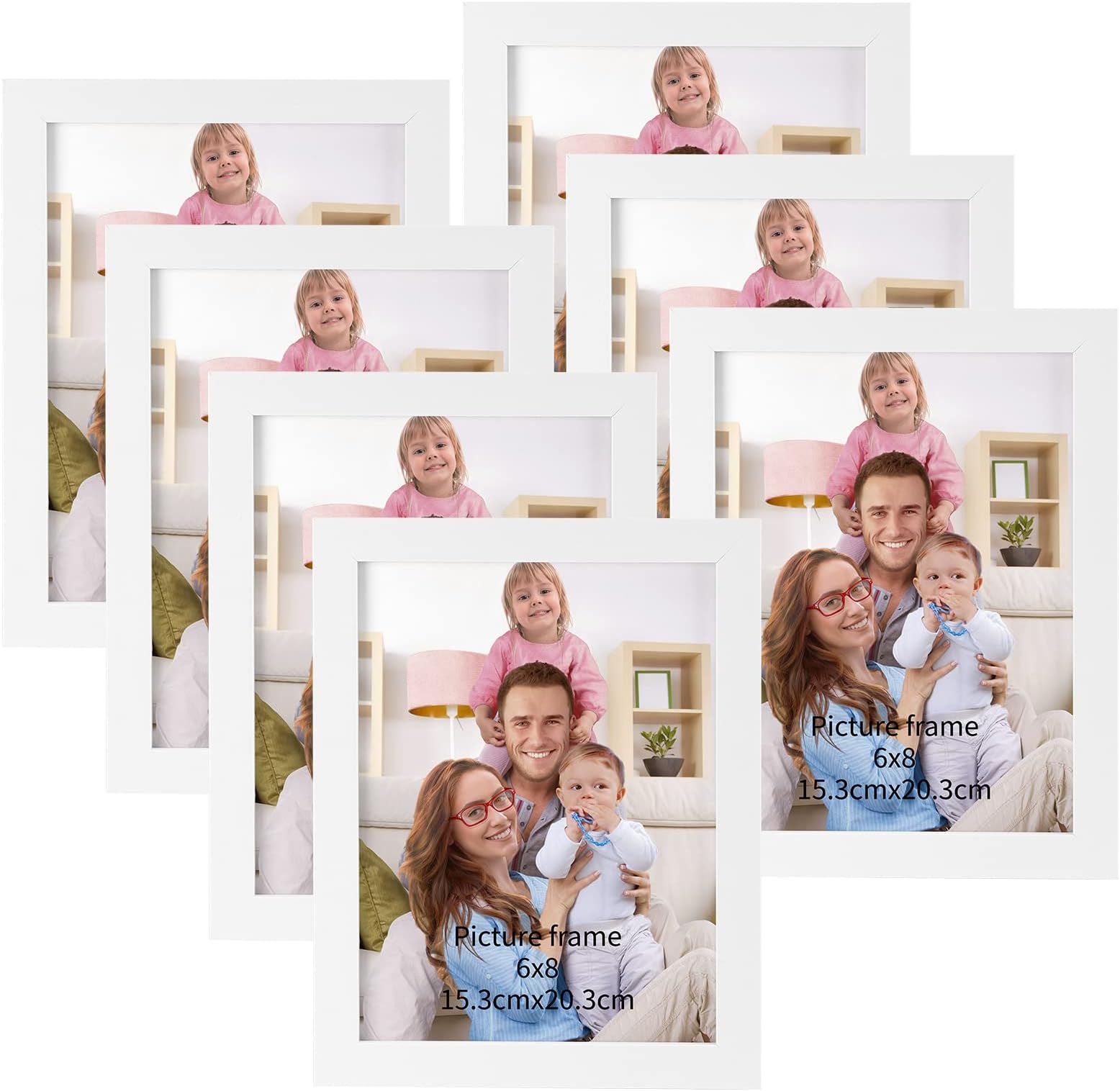 Giftgarden White Photo Frames Multiple Pictures Set of 10, Multi ...