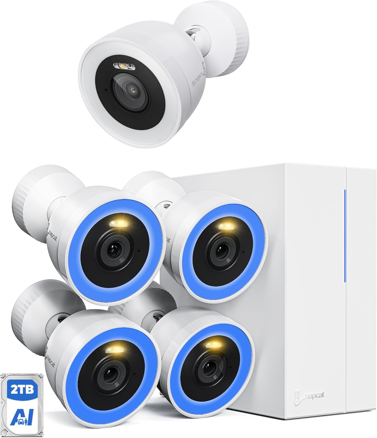 Amazon.com : NAPCAT 4K PoE Security Camera System N2814 & Add-on 4MP ...