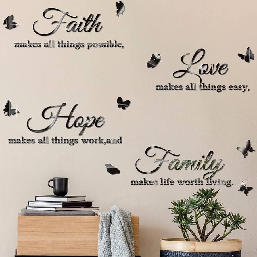 Diy Mirror Quotes INCAUCA Welcome To Our Home Wall Decor Sticker, Home